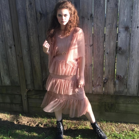 Crow Cloth | Dresses | Crow Cloth Rose Mesh Lace Dress | Poshmark
